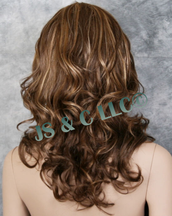 Full Wig Long Wavy Curly Carmel Brown Blonde mix BBL 8/27/613 | eBay