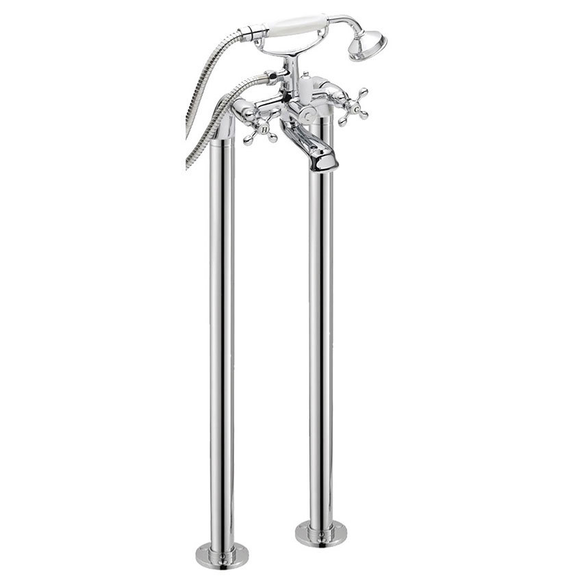 Traditional Freestanding Tap Large HS With Cross Head Handles & Round ...