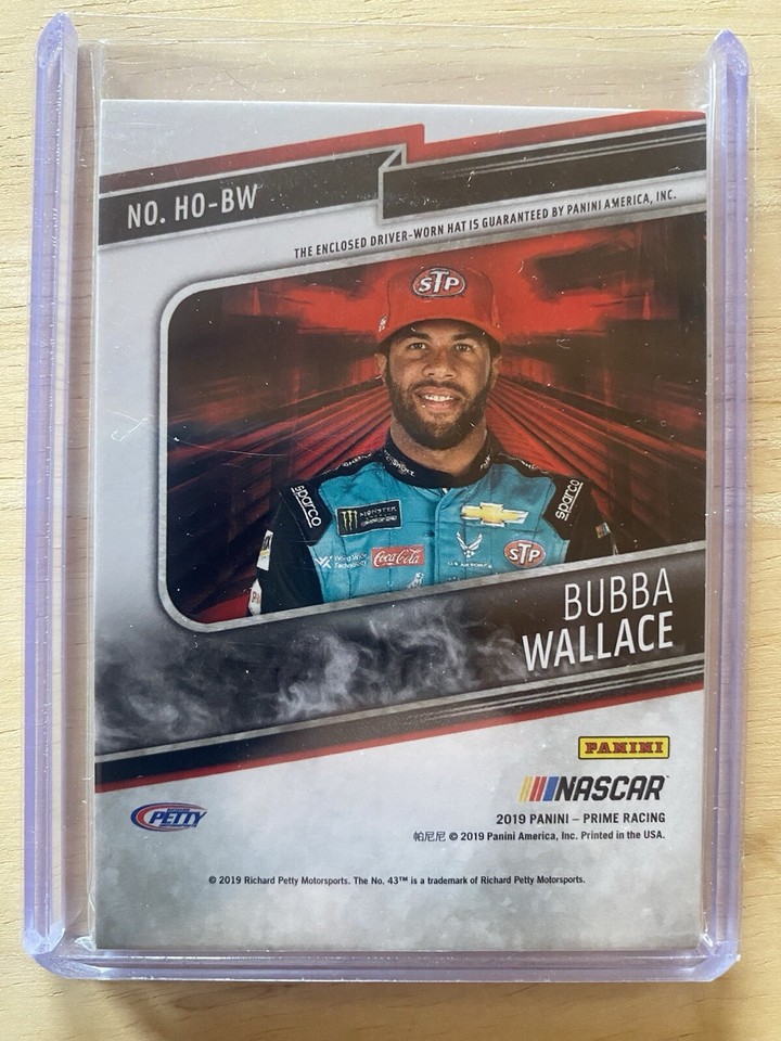 Bubba Wallace 2018 Panini prime Racing Hats Off Headband /31 | eBay