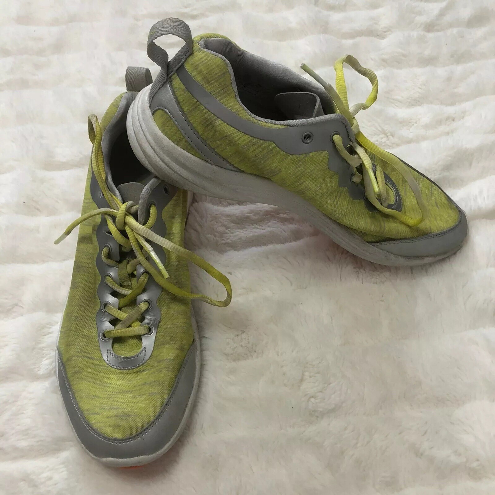 Vionic Womens Agile Fyn Light Grey/ Lime (Yellow) Running Shoes Sz 8 M ...