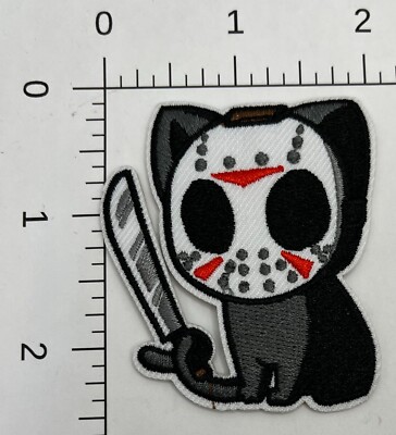 Jason Voorhees Friday the 13th kitty cat kitten Embroidered Patch #286 ...