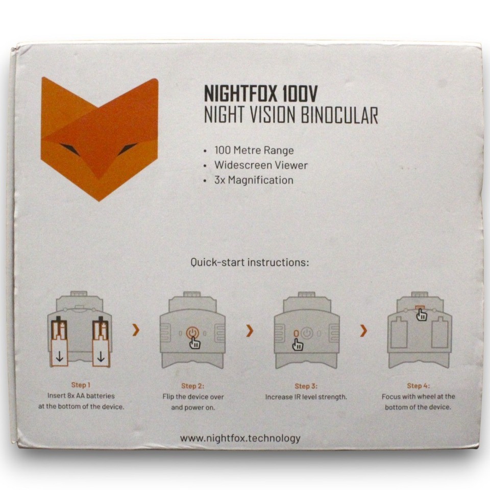 NIGHTFOX 100V 3x Night Vision Binoculars - BOXED - D30 | eBay UK
