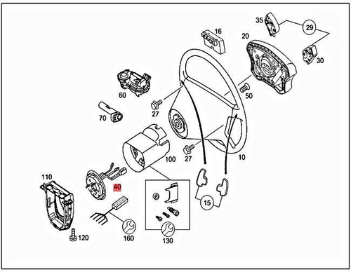 Genuine MERCEDES C209 CL203 S203 W203 Clock spring contact 2034640118 ...