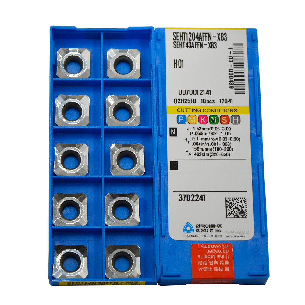Korloy SEHT1204AFFN-X83 SEHT43AFFN-X83 H01 Milling Inserts 10pcs | eBay