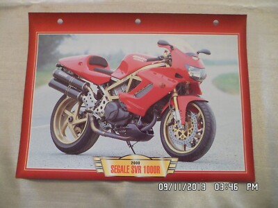 CARTE FICHE MOTO SEGALE SVR 1000 R 2000 | eBay