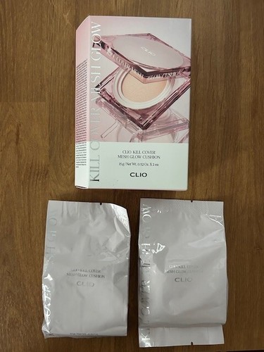 CLIO Kill Cover Mesh Glow Cushion + {2X REFILL} 15g #24W SAND spf50 ...