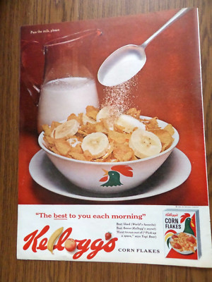 1962 Kellogg's Corn Flakes Ad The Best to you each morning | eBay