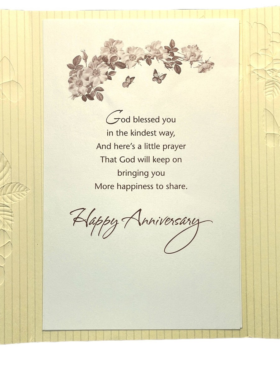 50th Wedding Anniversary Prayer Card Religious Vtg 50TH GOLDEN