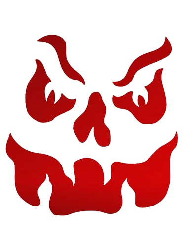 EVIL GHOST FACE Stencil Halloween Pumpkin Carving 8 x 10 Reusable Sheet ...