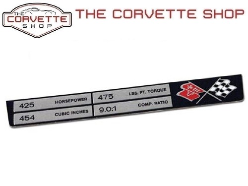 Corvette Data Plate 1971 454 / 425Hp Center Console Dataplate 2481 | eBay