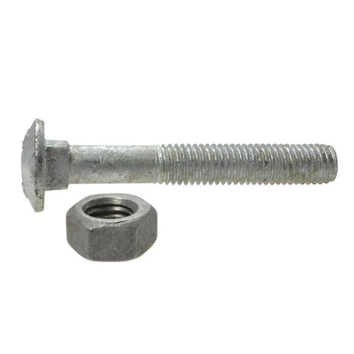 Pack of 30 Galvanised M8 (8 mm) x 30mm Metric Cup Head Bolt & Nut ...
