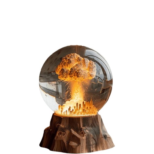 3D Atomic Bomb Mushroom Cloud Lamp Nuclear Explosion Night Light ...