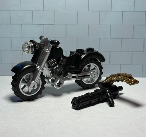 Lego bike and Brickarms minigun | eBay