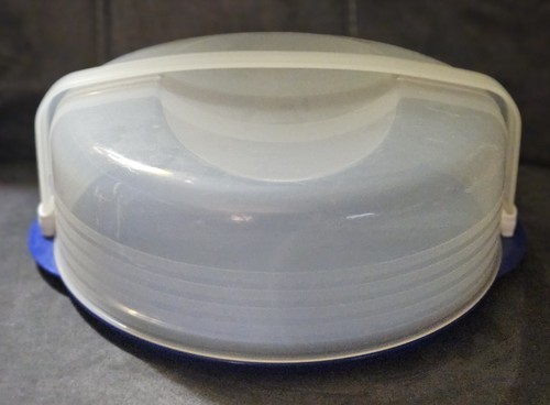 Tupperware Lacquer Blue Bake 'N Take Pie or Cupcake Taker | eBay