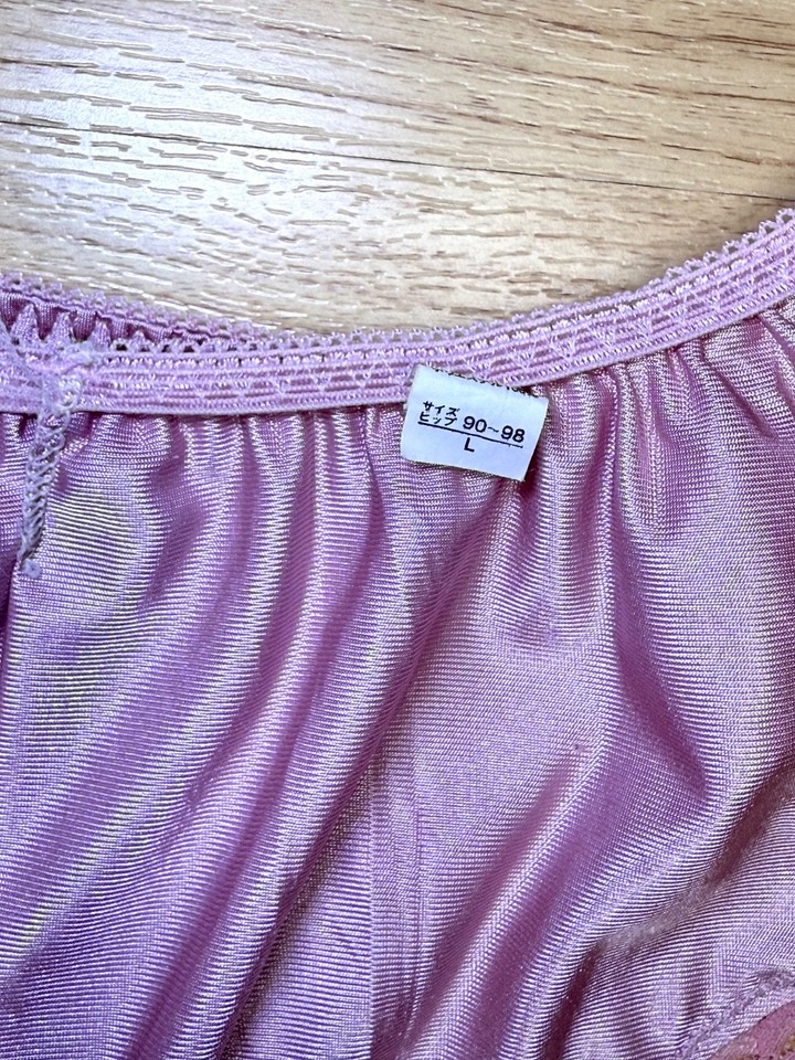 Vintage Slippery Light Polyester Panty Hi Leg Bikini Silky Lace Brief Sz.5~6 | eBay