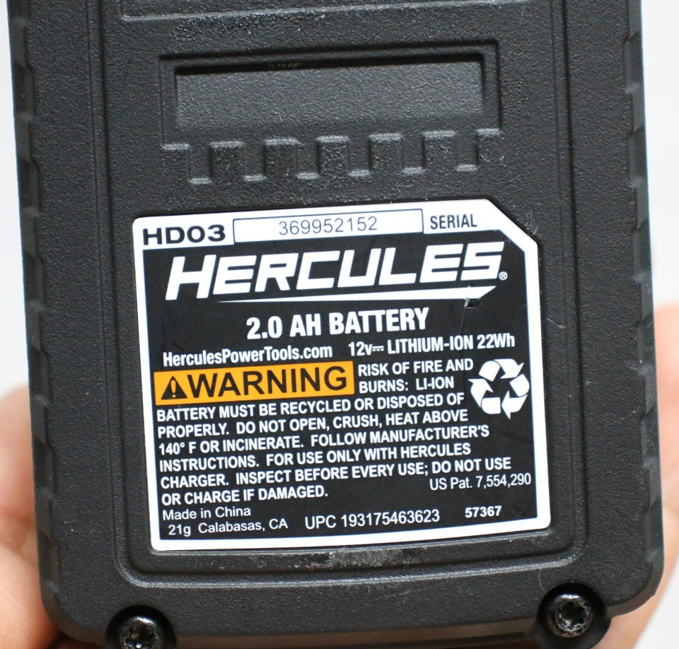 HERCULES 12V Polisher/Sander Cordless 5/16" spindle Hercules Battery ...