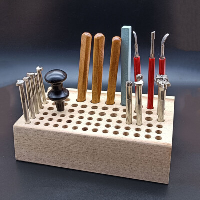 Leather Craft Wooden Stand Holder Holding Organiser for 76 Leather ...