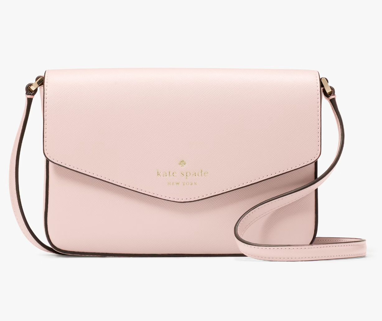 Kate Spade Sadie Envelope Crossbody Bag Light Pink Leather Purse K7378 ...