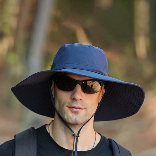 Men Sun Hat Drawstring Sun Protection Summer Uv Resistant Hiking Cap ...