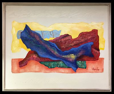 Original STEPHEN KAYE (American) Abstract Impasto Textured Oil on ...