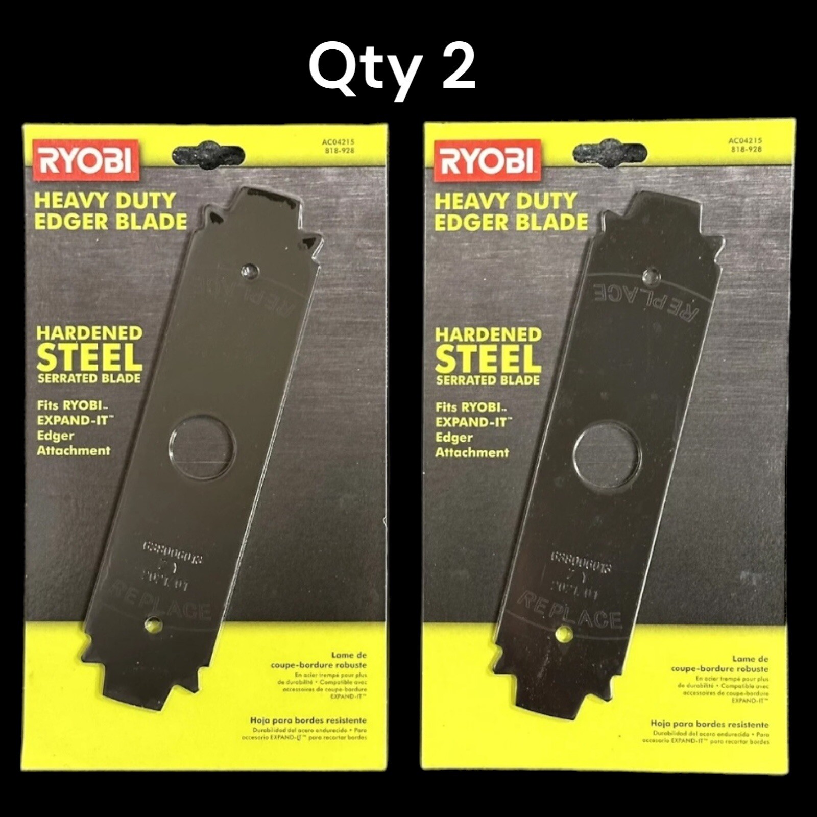 Lot of 2 Ryobi 8" Edger Blade AC04215 Heavy Duty Fits Expand-it Edger ...