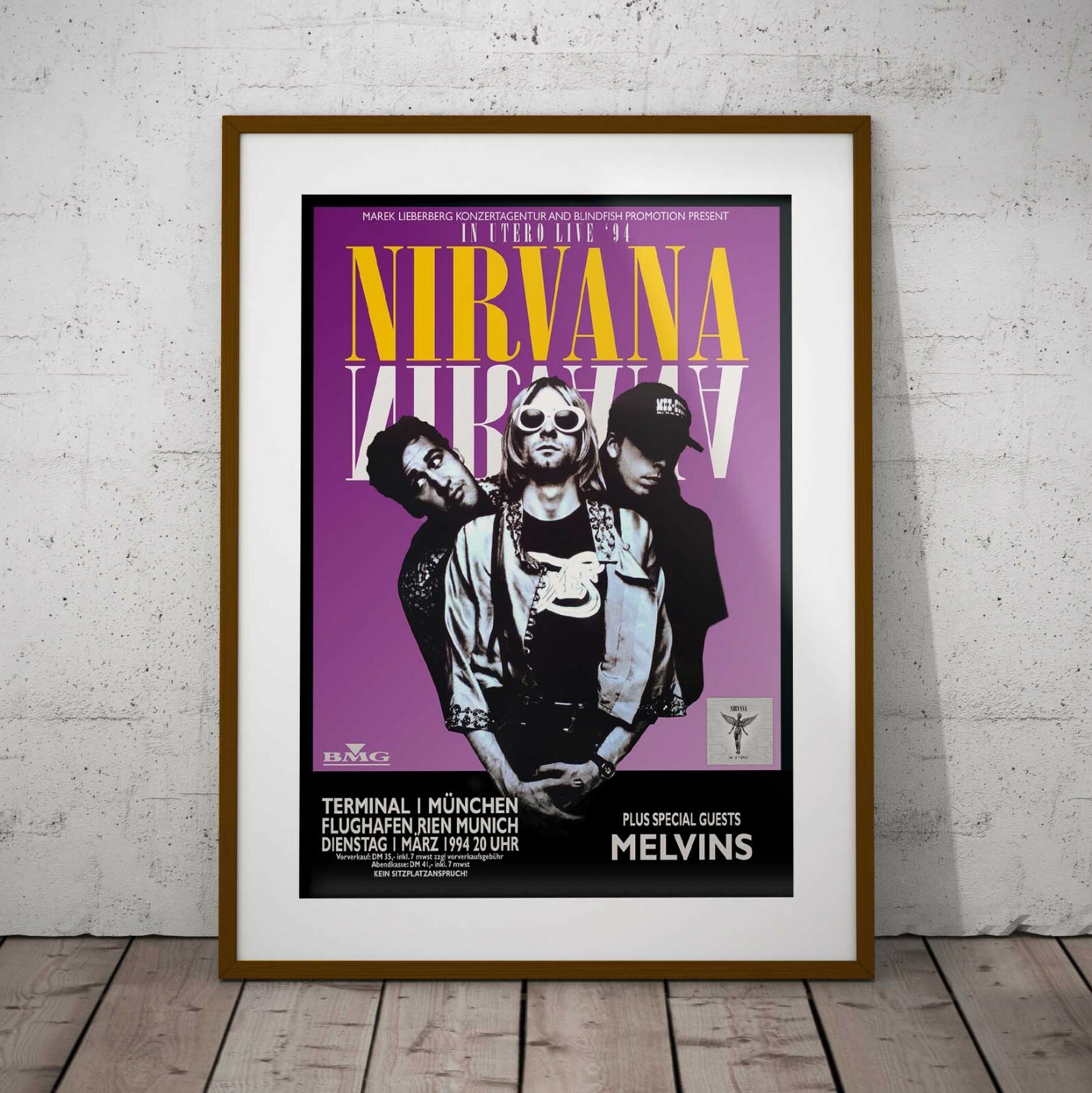 Nirvana - Last Concert Poster Five Print or Three Frame Options NEW ...
