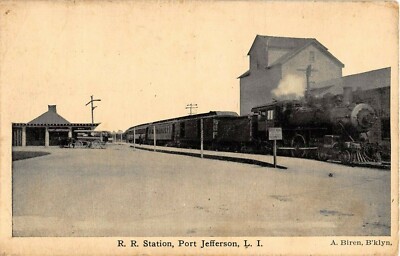 1912 RR Station Port Jefferson LI NY post card | eBay