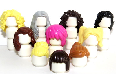 Lego 10 Hair Wig For Female Girl Minifigure Blonde Brown Black Ginger ...