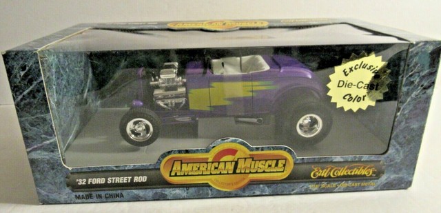 Ertl American Muscle 1 18 Diecast 1932 Ford Street Rod - Purple With ...