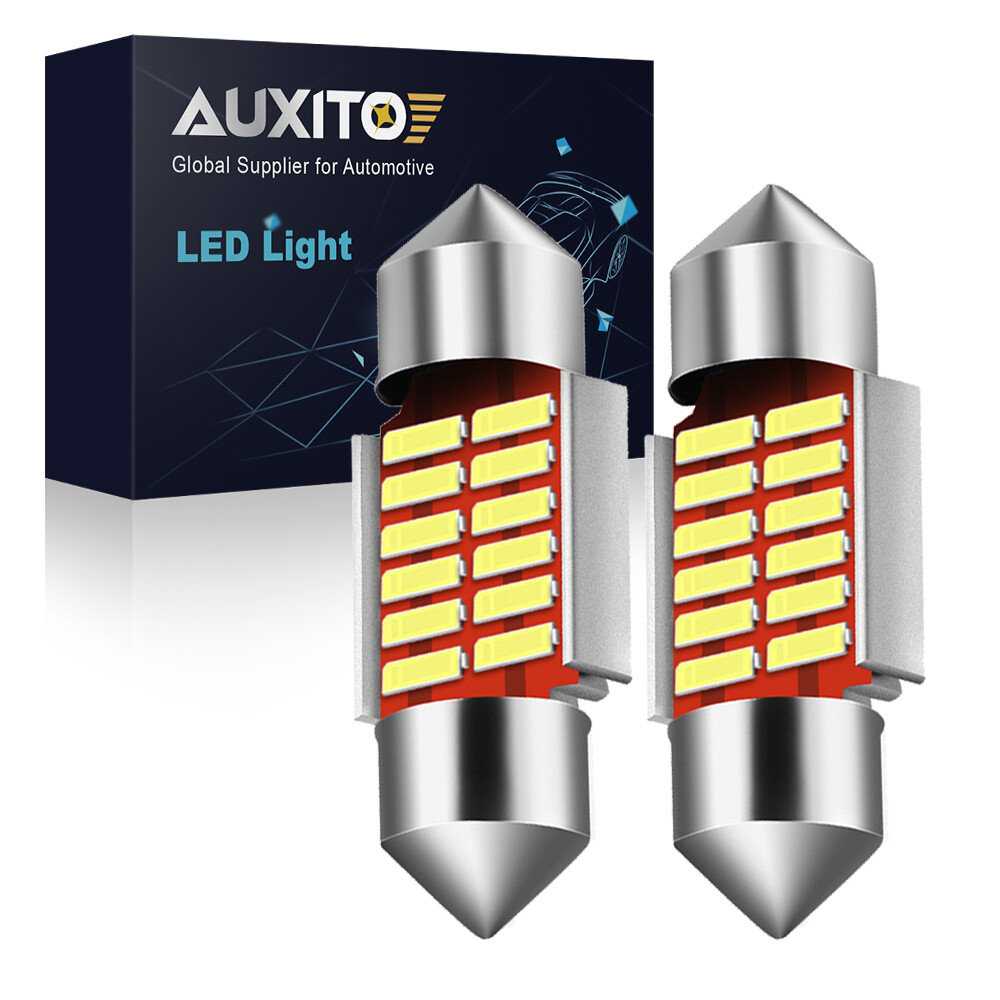 AUXITO 6000K White 31MM Festoon C5W DE3175 DE3022 LED Map Dome Light ...
