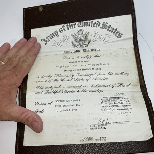 WW2 US Army Discharge Papers Asiatic Pacific Theater Renaud | eBay