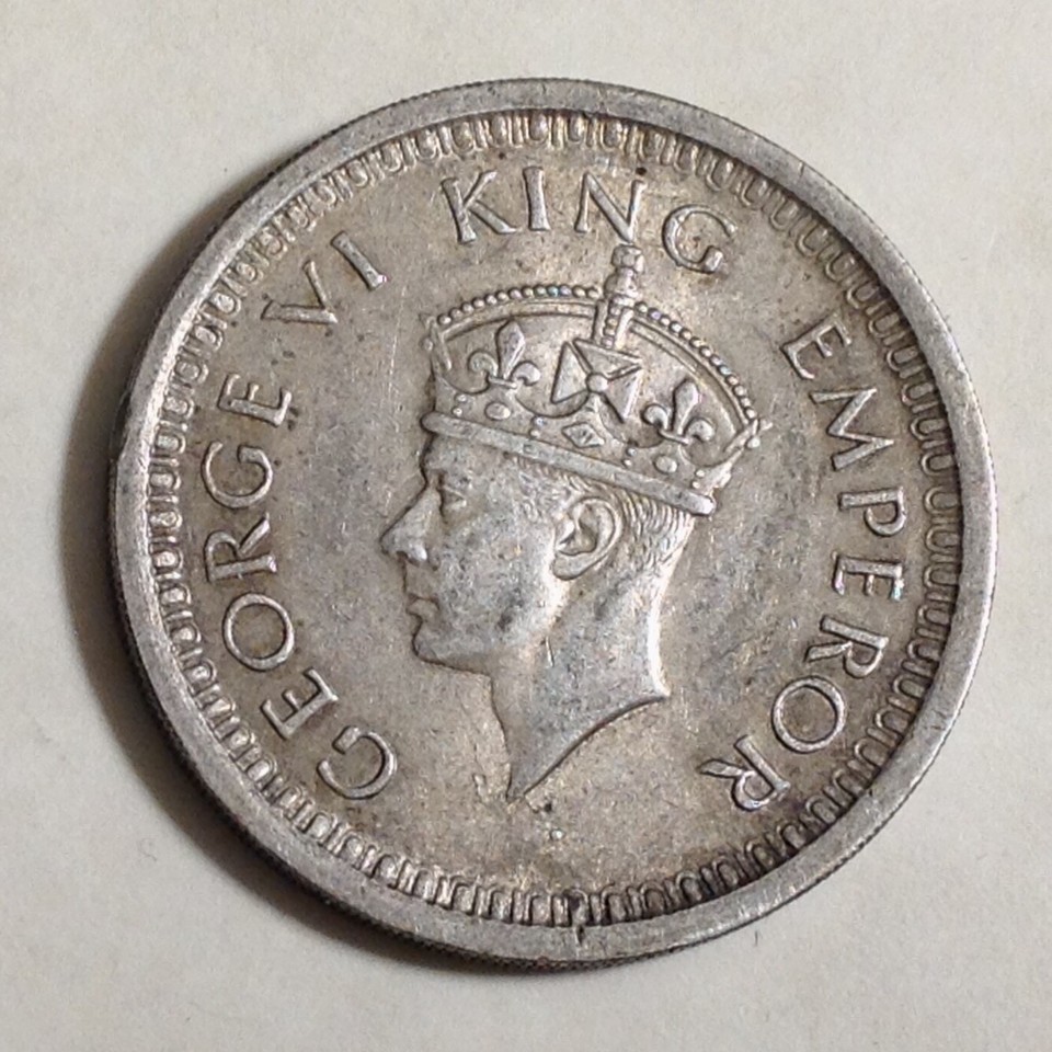 ~ British India 1944 L Lahore Mint 1 One Rupee George VI ~ Free US ...