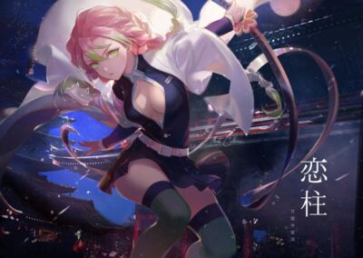 Anime kimetsu no yaiba kanroji mitsuri callarin Playmat Gaming Mat Desk ...