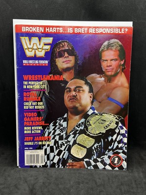 VINTAGE WWF MAGAZINE APRIL 1994 BRET HART LEX LUGER YOKOZUNA COVER | eBay