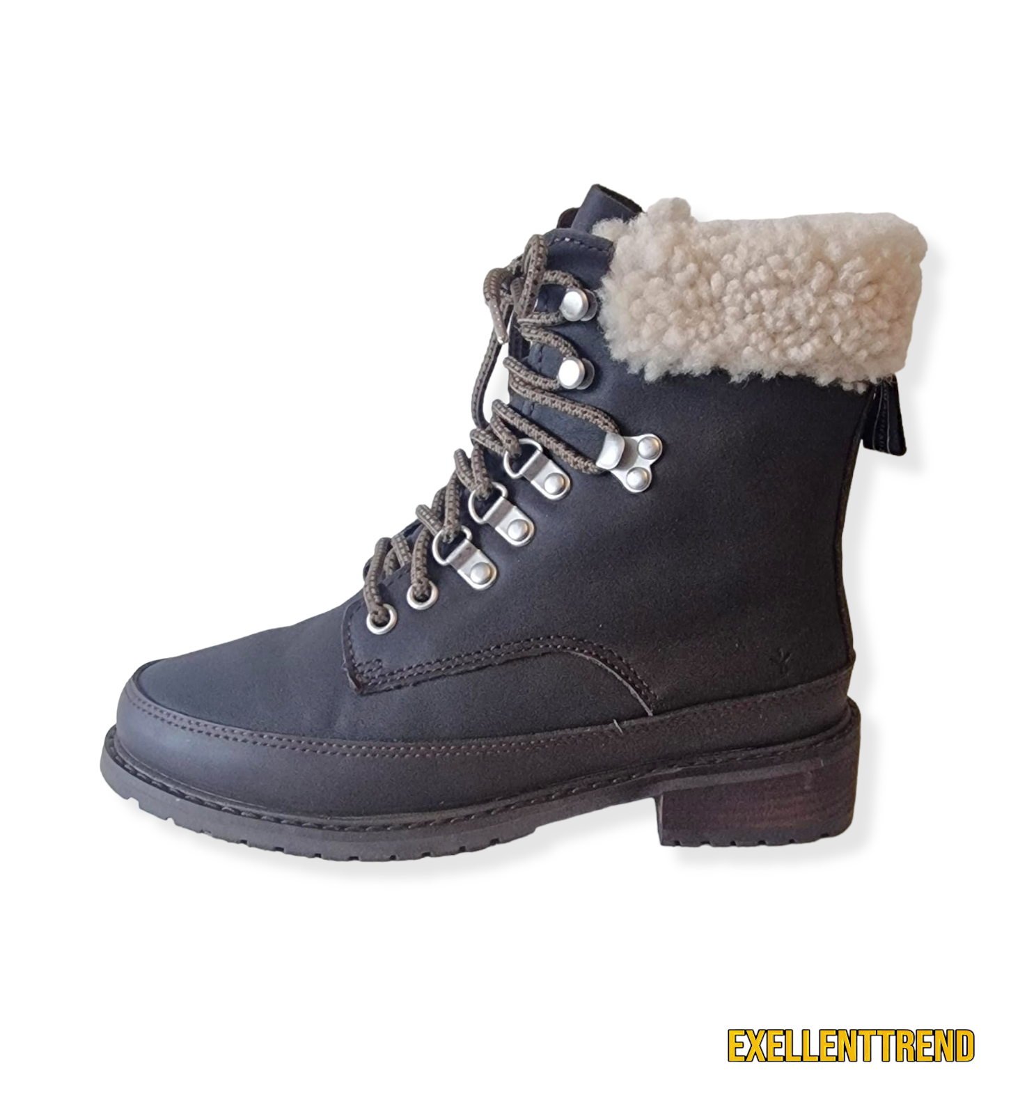 EMU Australia OKAB Leather DELUXE Ankle BOOTS Shoe Lace Up UNISEX ...