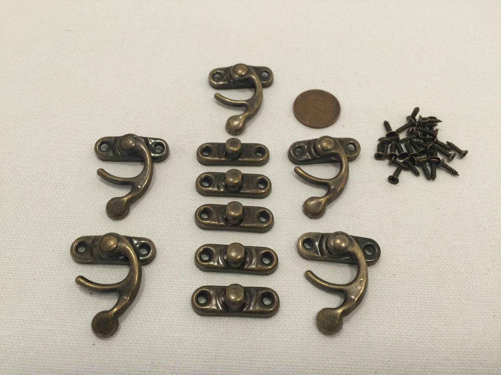 5 pieces 5x 5pcs M Swing Bag Clasp Box Latch mini bronze antique doll ...