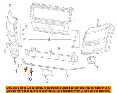 CHRYSLER OEM 14-23 200 Bumper Components-End Cap Screw 68163460AA | eBay