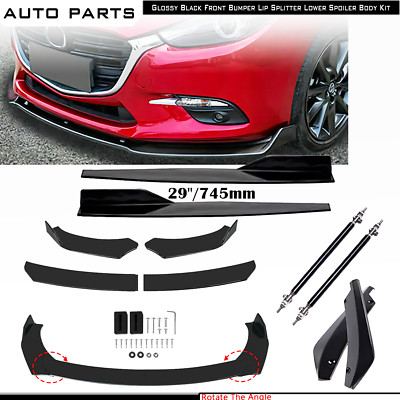 For Ford Mustang S197 Front Bumper Lip Spoiler Side Skirt Splitter ...