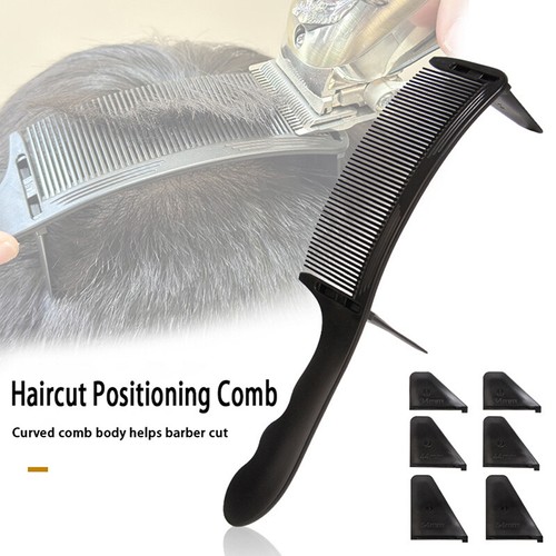 Professional Barber Hair Cutting Curved Positioning Comb Adjustable S ...