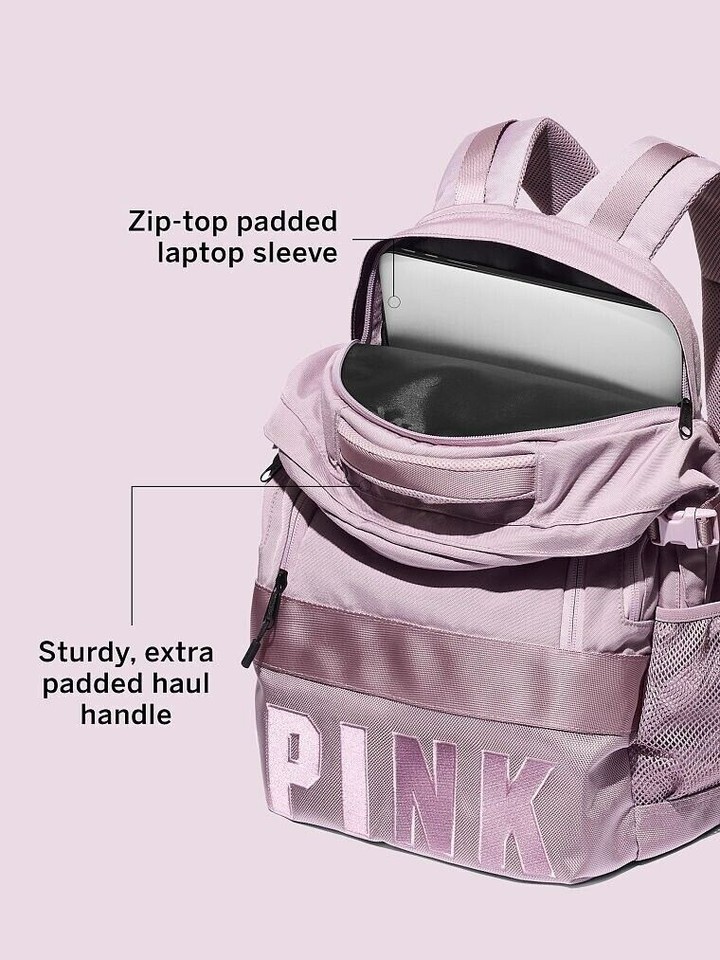 VICTORIA'S SECRET PINK COLLEGIATE BACKPACK GYM SCHOOL BAG FULL SIZE ...