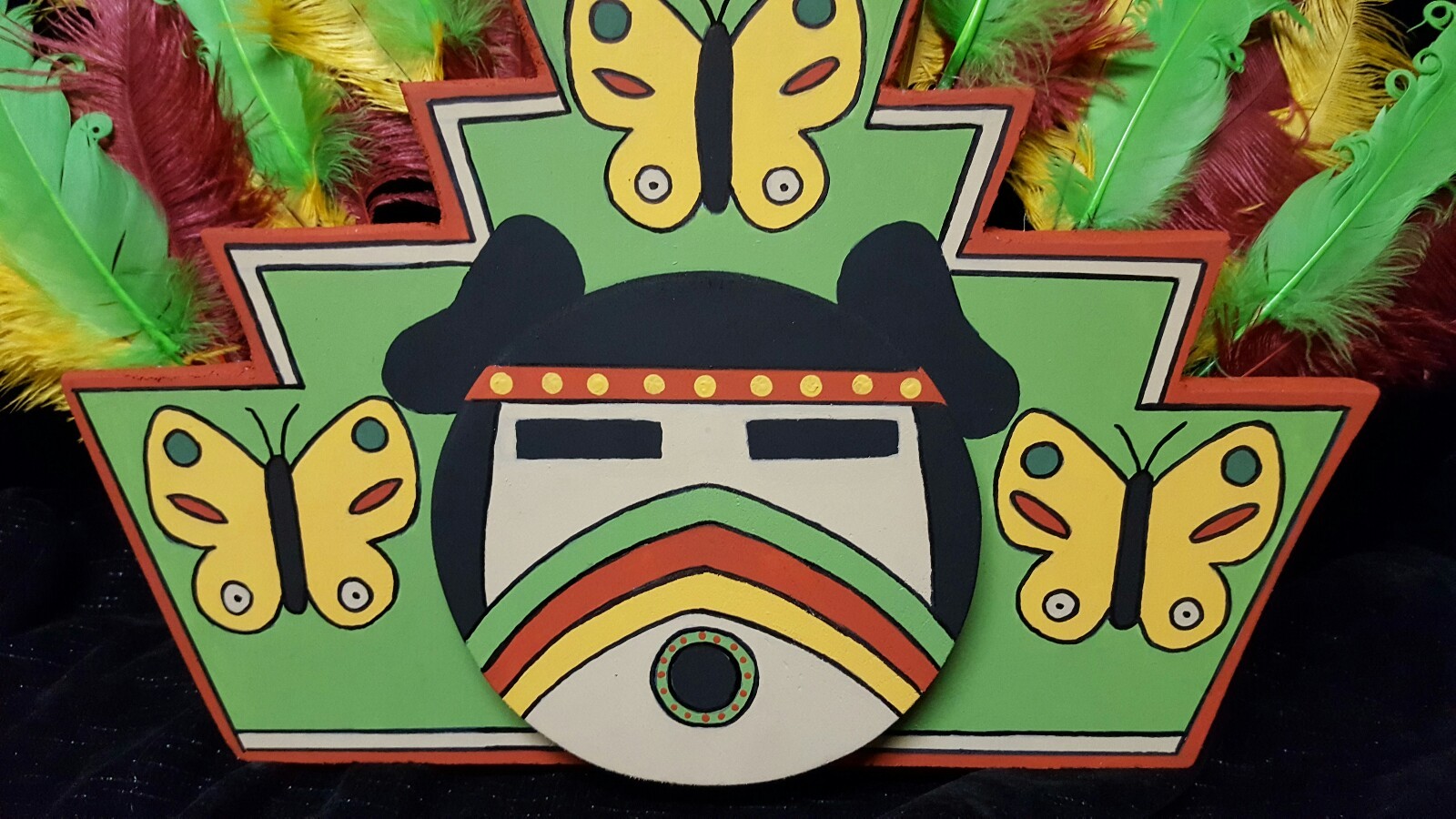 Kachina Katsina Butterfly Mask Southwest Decor Wall Art Native American ...