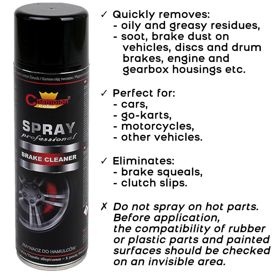 5 x Brake & Clutch Cleaning Spray Brake Cleaner- Anti-Corrosion Cleans ...