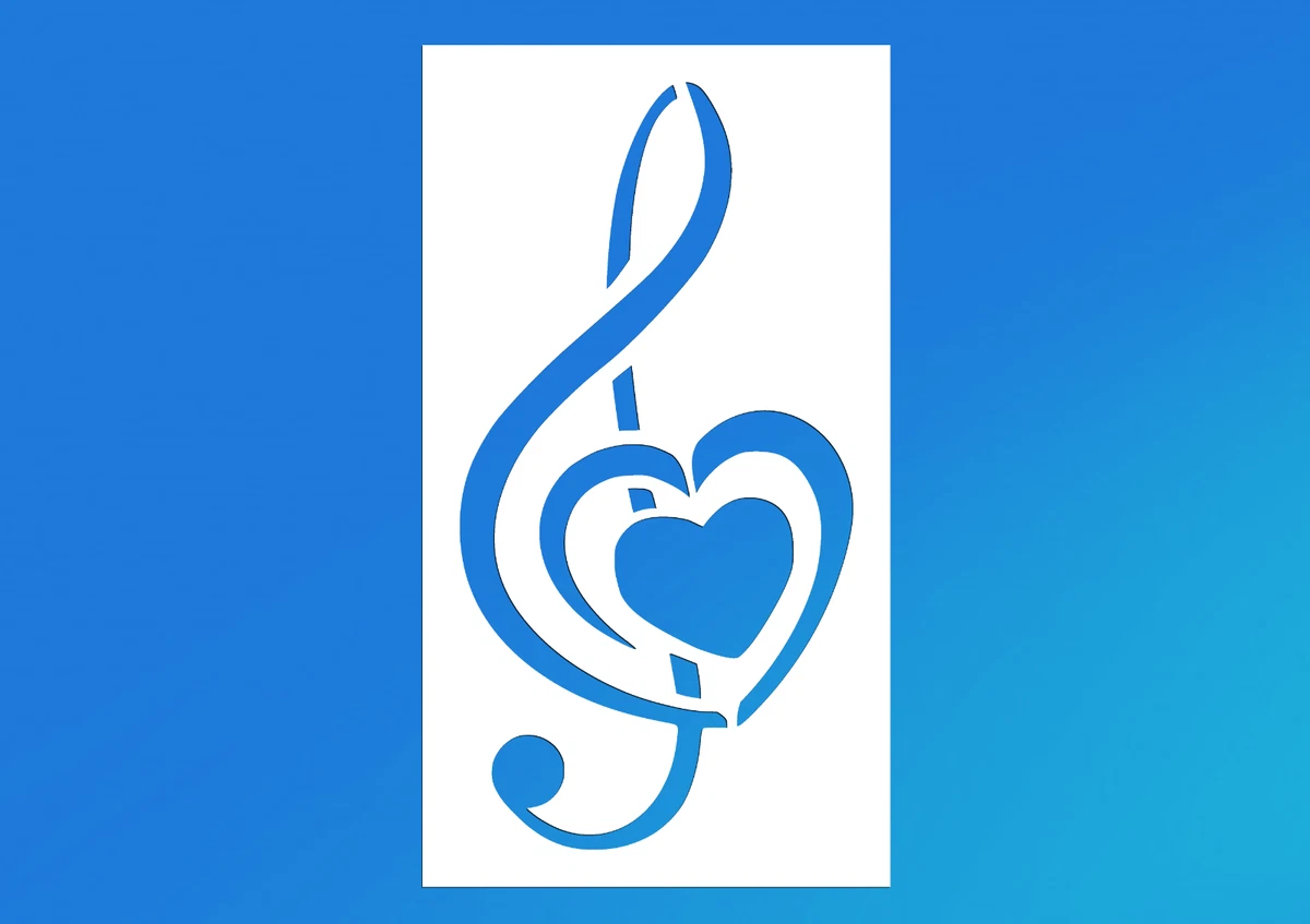 Bass Clef Stencil