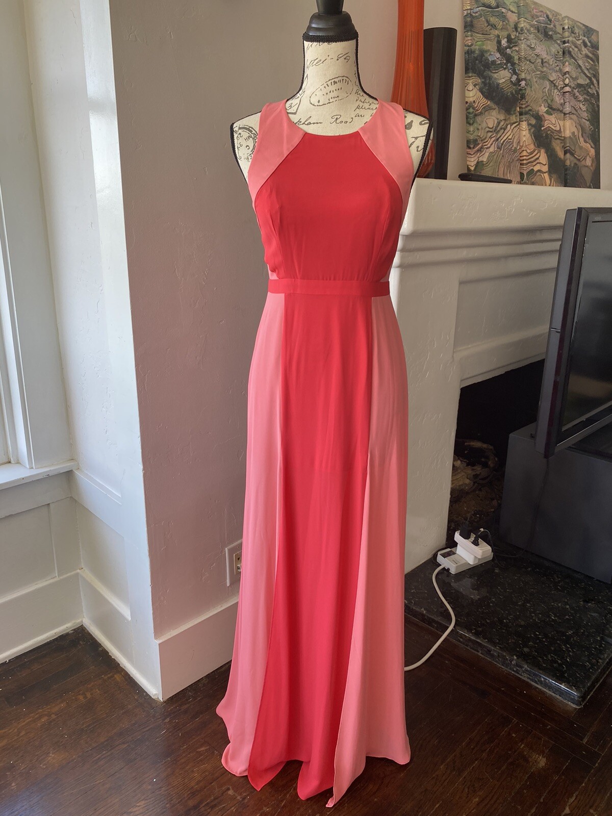 BCBG Maxazria Angela Colorblock Dress Gown NWT New Sz 2 Orig $298 | eBay