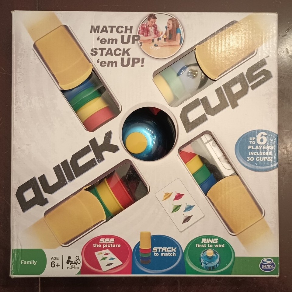 Spin Master Quick Cups Family Game Matching & Stacking Fun Complete ...