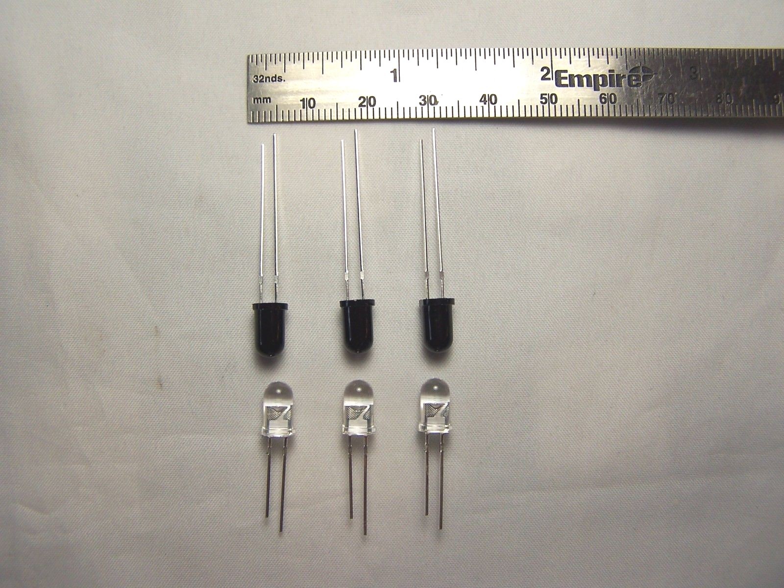 IR infrared led (TX) 5mm 3pcs & IR infrared phototransistor (RX) 5mm ...