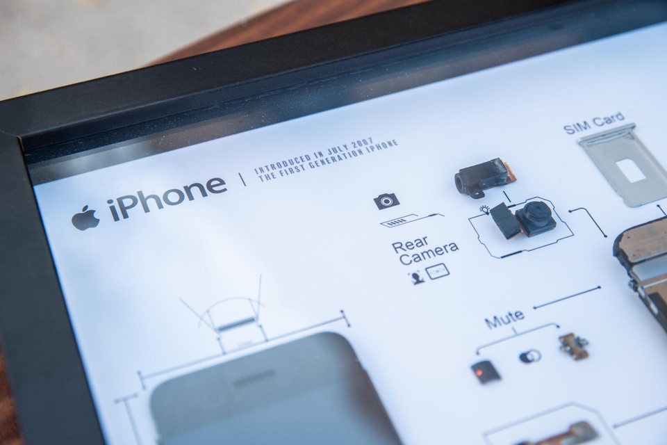 Disassembled iPhone Teardown With Frame, Deconstructed iPhone Art ...
