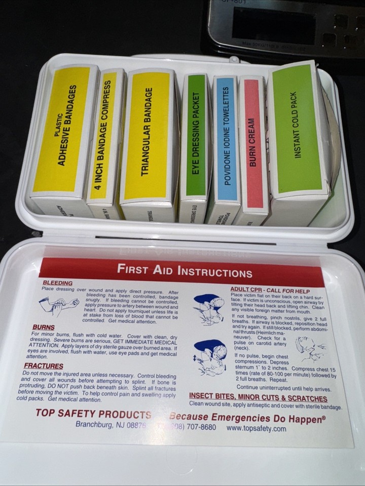 Hard Case Plastic First Aid Kit - First Aid Box Contains Medical ...