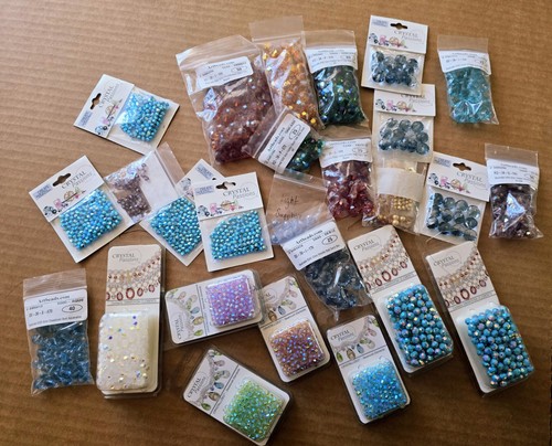 Large Lot Jewelry Making Crystal Bead Swarovski Elements Various Sizes ...