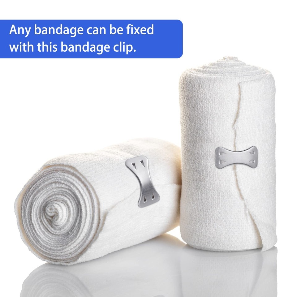 Tondiamo 50 Pieces Elastic Bandage Clips Only Bandages Wrap Clips Metal ...